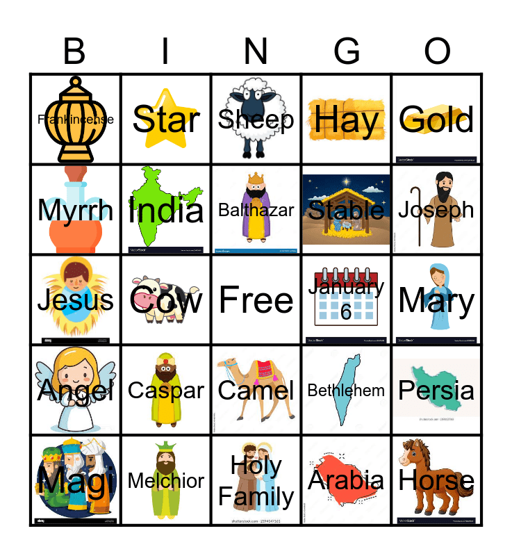 Epiphany Bingo Card