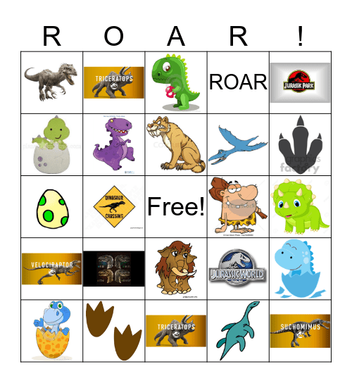 Dino Bingo Card