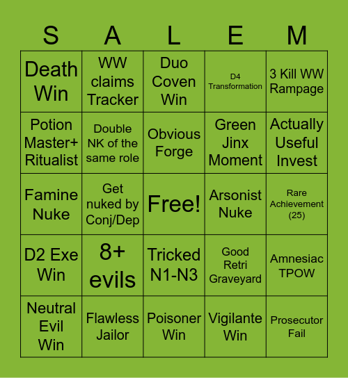 TOS2 Bingo Card