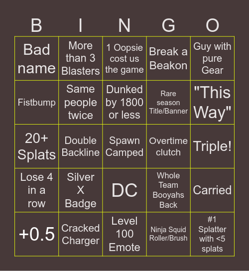 Tower Control Bingo Card