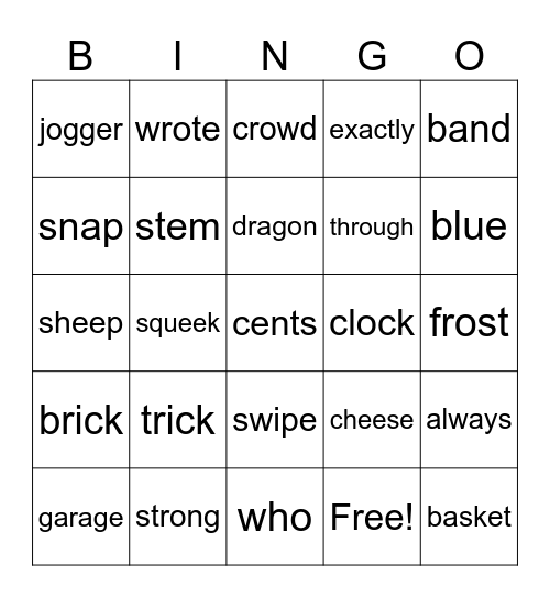 Iread beginning sounds Bingo Card