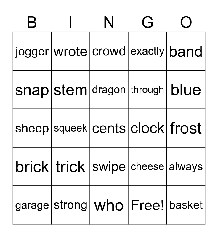 Iread beginning sounds Bingo Card