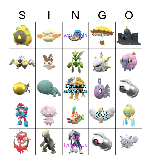 SHINGO!! Bingo Card