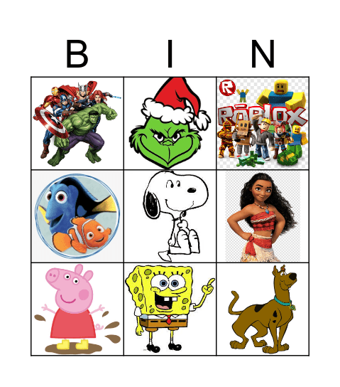 BINGO, WEEK 74 Bingo Card