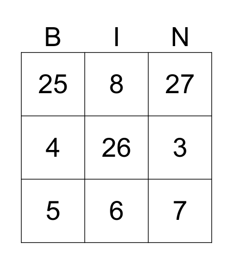 MATHO- Finding the Variable! Bingo Card