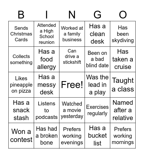 Coding Meeting Bingo Card