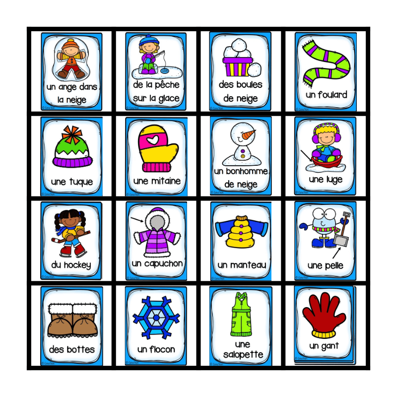 BINGO d'HIVER Bingo Card