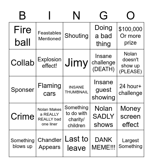 Mr breast 6000ft bango Bingo Card