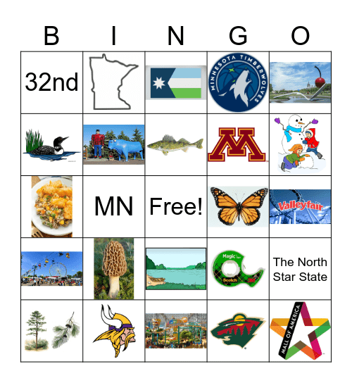MINNESOTA Bingo Card