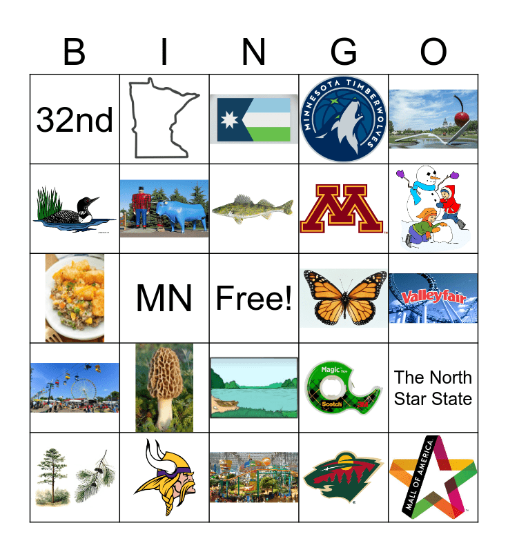 MINNESOTA Bingo Card