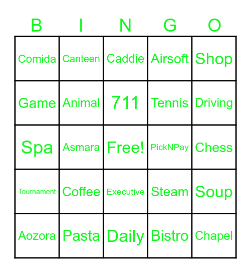 TH Bingo #4 Bingo Card