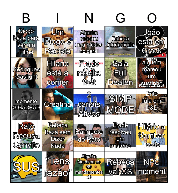 Bingo do Discord Bingo Card