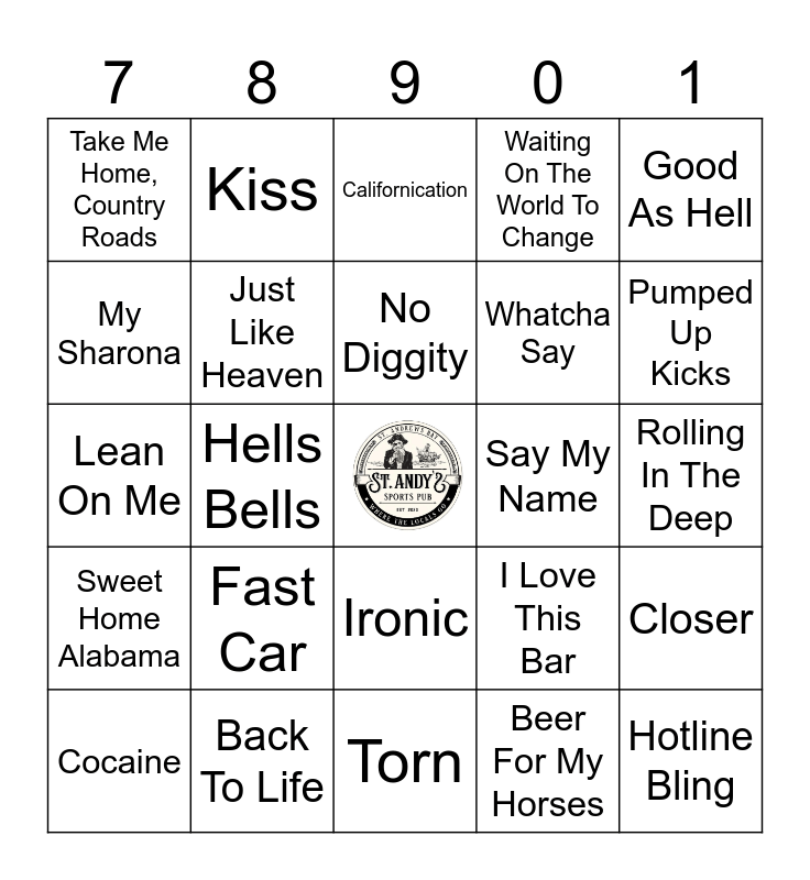 BOOM BOX BINGO : The Decades Bingo Card