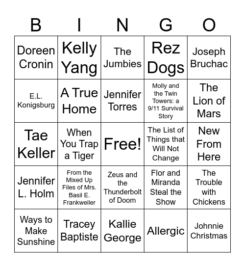 OBOB 2024 #1 Bingo Card