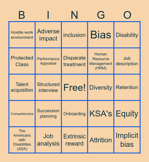 HR Bingo Card