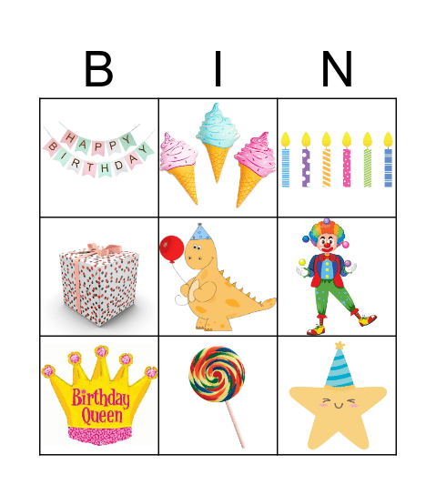 Birthday Bingo Card