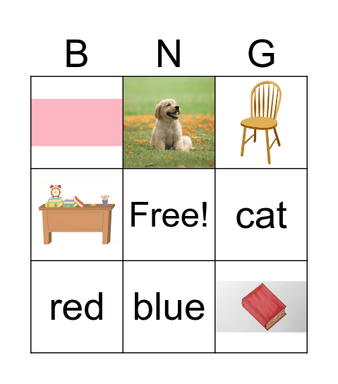 SPELLING BINGO Card