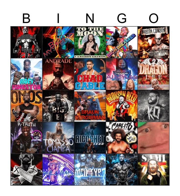 Baked Bingo - 2024 Men's Royal Rumble Bingo Card