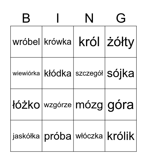 Bingo ó Bingo Card