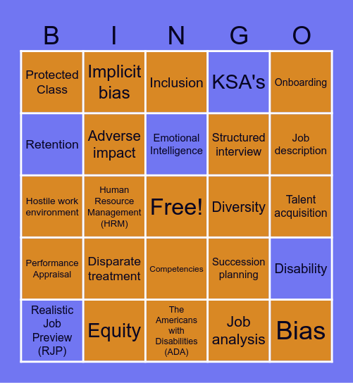 HR Bingo Card