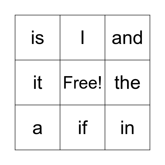 UFLI Lesson 8-9 Bingo Card