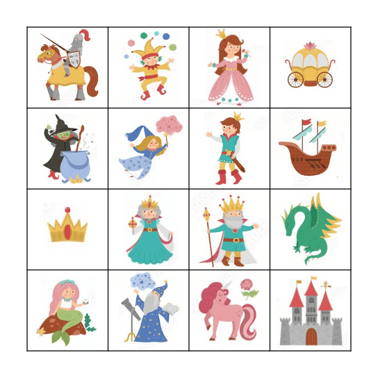 Fairy Tale Bingo Card