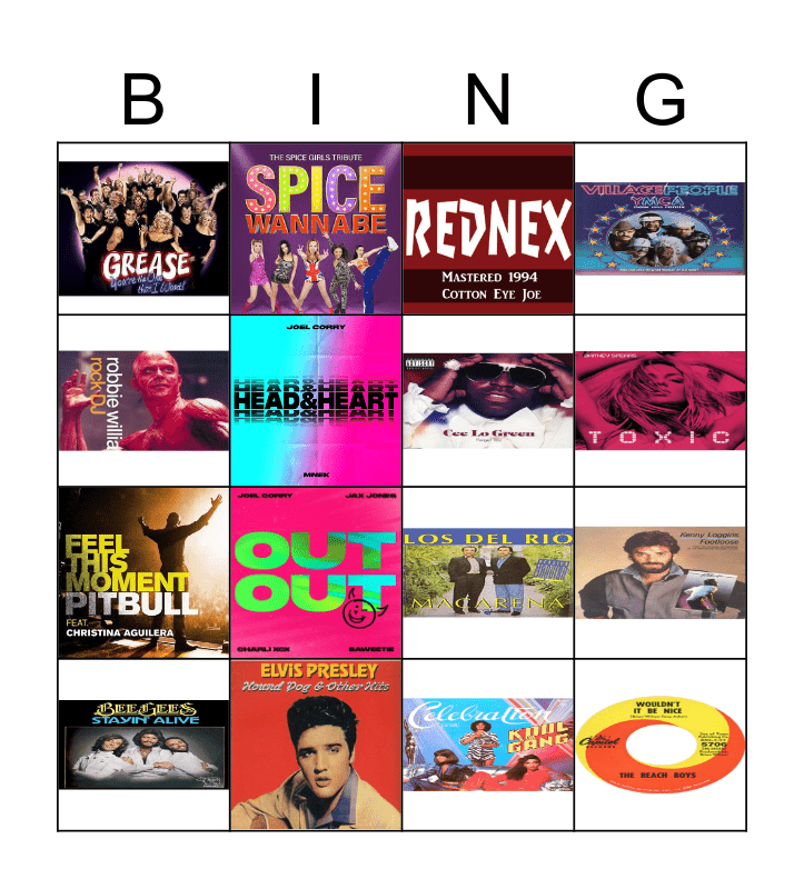 SIMSAM Party Classics Bingo Card