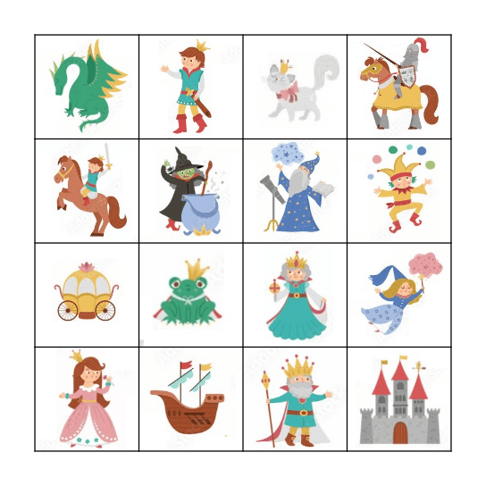Fairy Tale Bingo Card