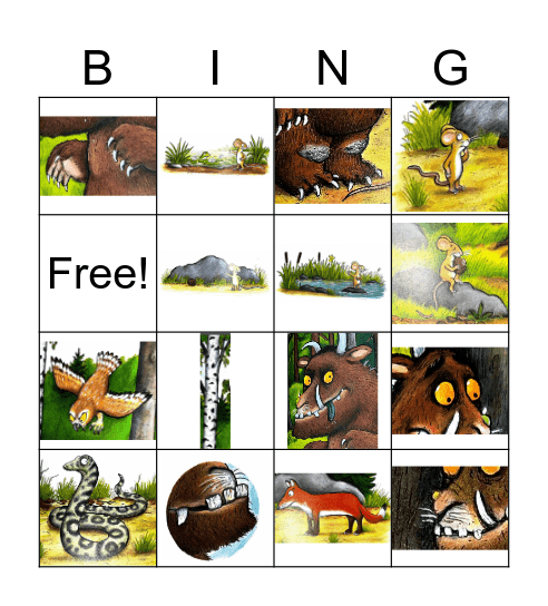 Gruffalo Bingo Card