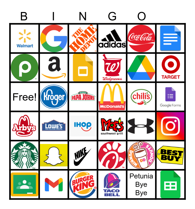 Logos Bingo Card