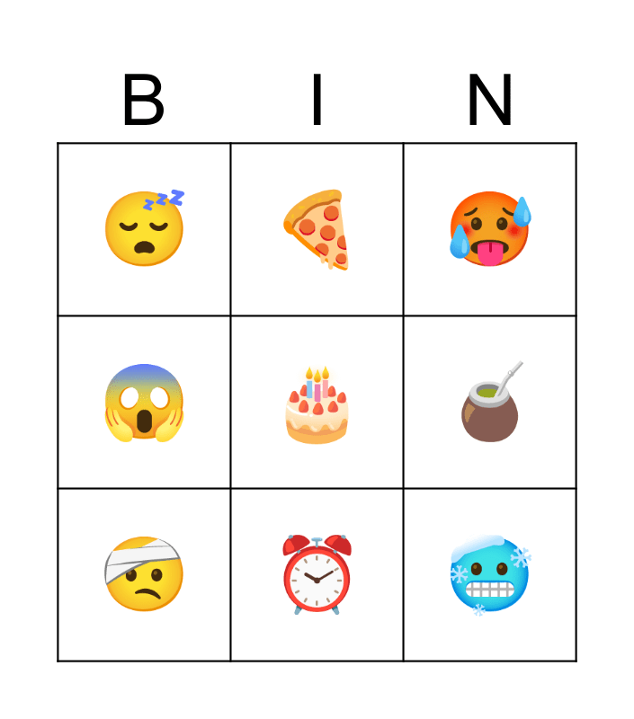 Tener expressions Bingo Card