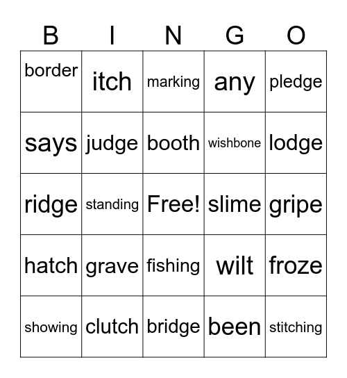 Level 31 Bingo Card