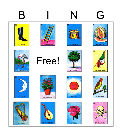 Loteria Mexicana Bingo Card