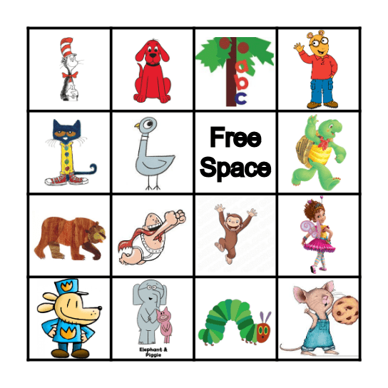 Book Character BINGO Card