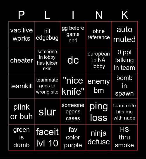 CS2 BINGO Card