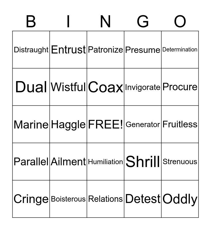 10 chapter assesment Bingo Card
