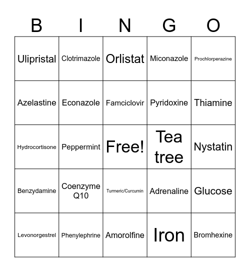 CWH OTC Bingo Card