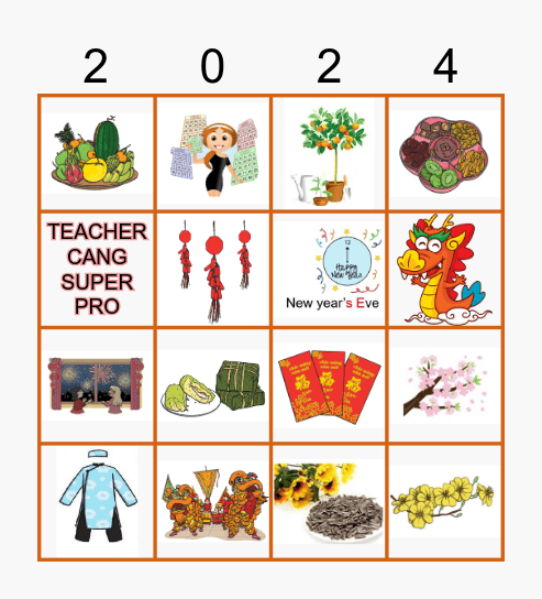 LUNAR NEW YEAR Bingo Card