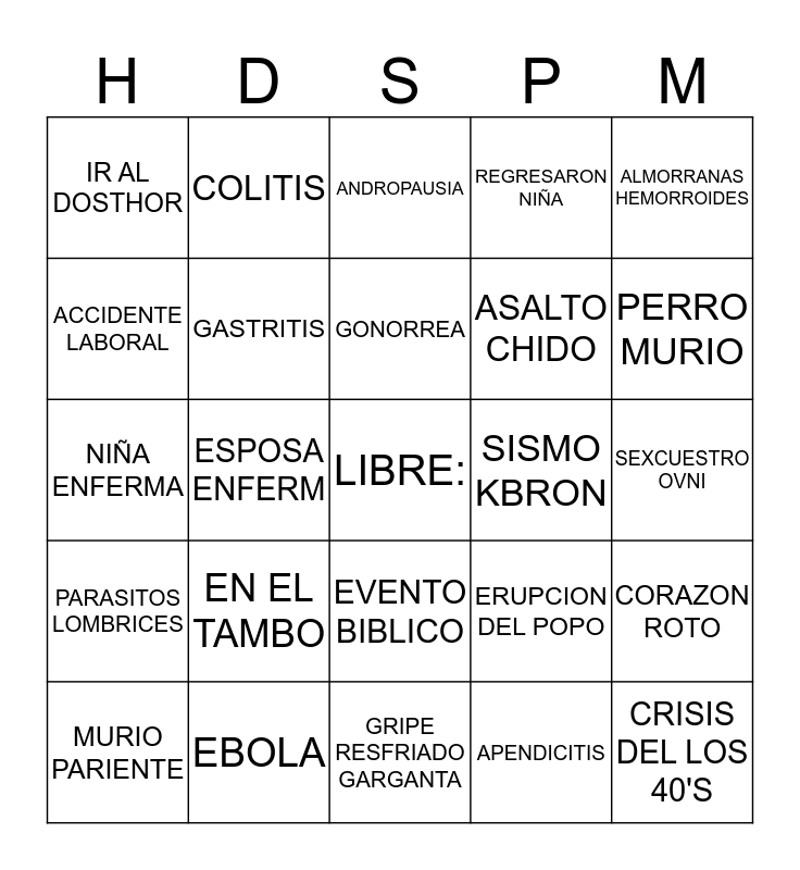 Y EL CHOSCAR ES PARA... Bingo Card