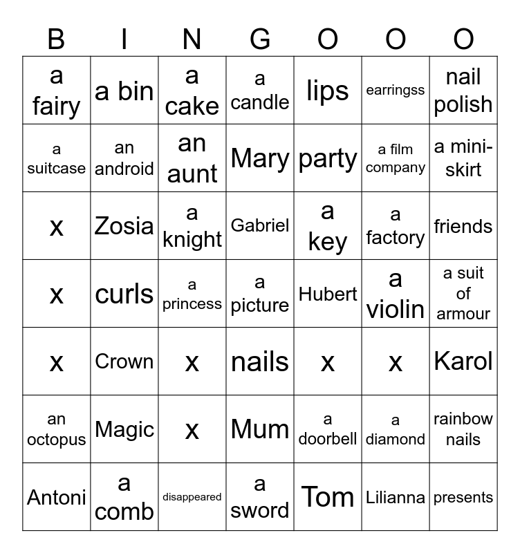True Magic Bingo Card