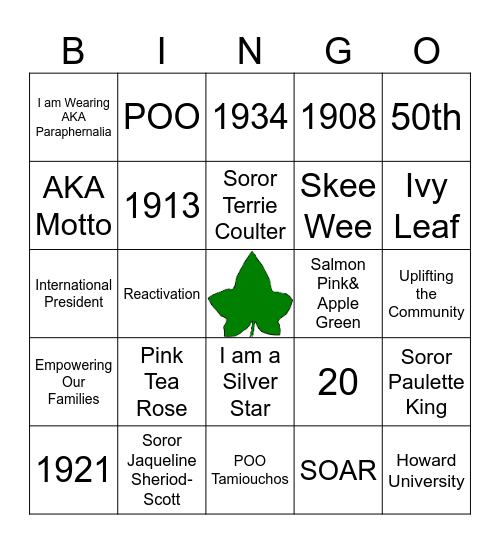 Pretty Girl Bingo Card