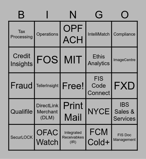 Amerant Bank & FIS BINGO Card