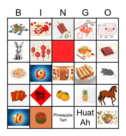 CNY 2024 Bingo Card
