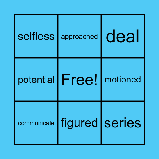 I am Helen Keller Vocabulary Bingo Card