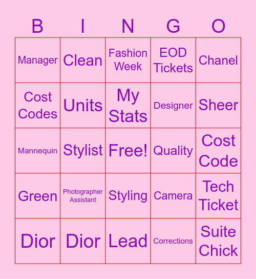 Photo Bingo Blitz Bingo Card