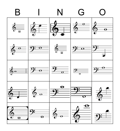 Music Notation-Girtmon Bingo Card