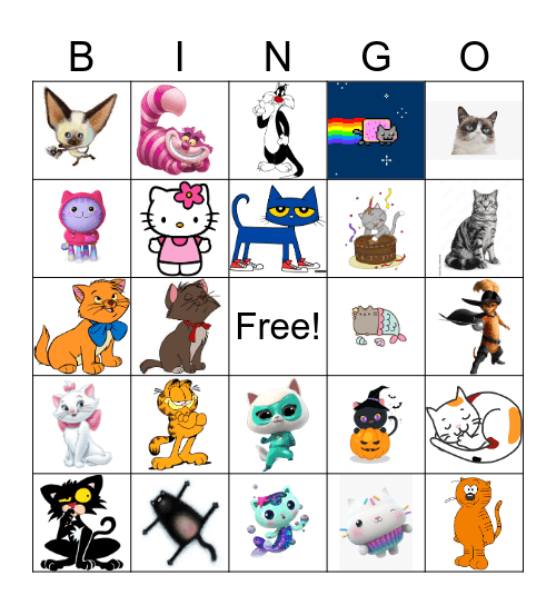 Kitty Cat BINGO! Bingo Card