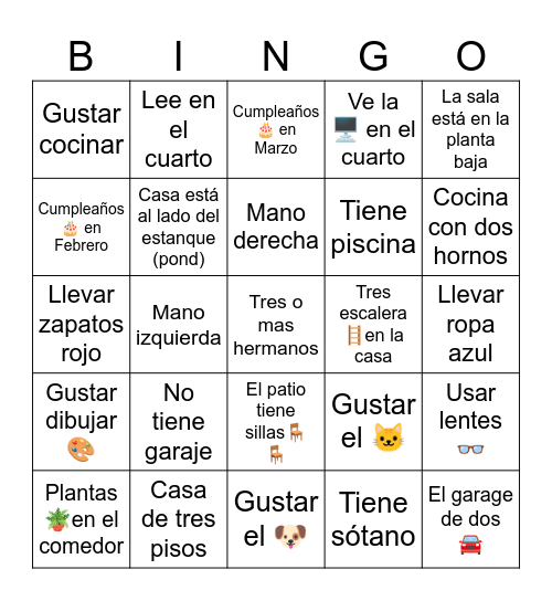 La casa! Bingo Card