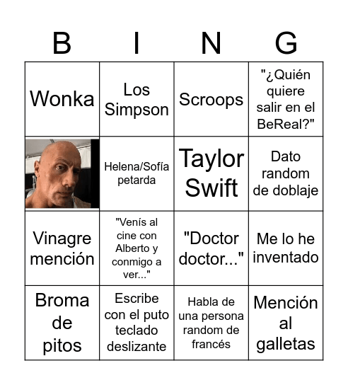 JJ Bingo Card