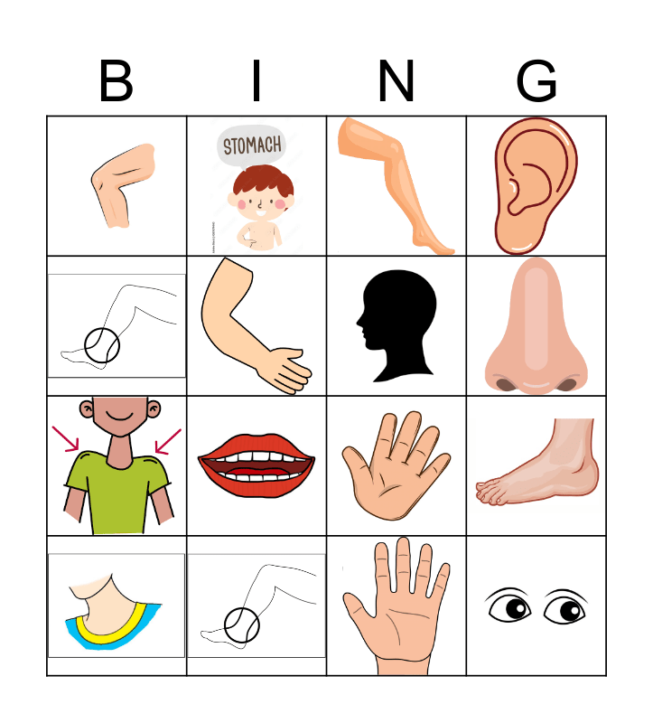 El Cuerpo Bingo Card
